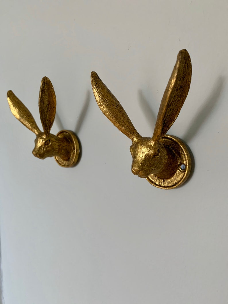 Gold Hare Hook Rabbit Wall Hook - Etsy UK