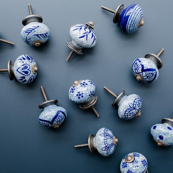 Blue Knobs - Etsy
