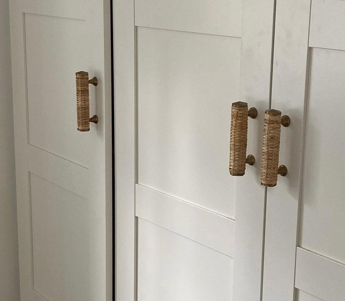 Poignée de tiroir en rotin Poignée de garde-robe Poignée - Etsy France