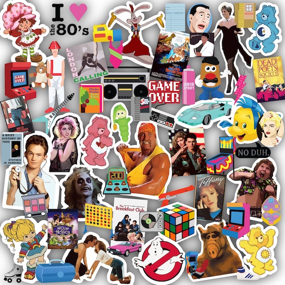 80s Nostalgia Sticker Grab Bag Die Cut Water Resistant - Etsy
