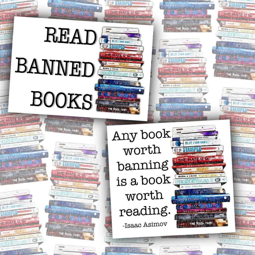 Read Banned Books - Die Cut Water Resistant Sticker - Etsy