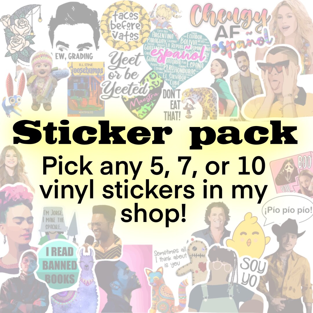 YOU PICK Sticker Bag- Die Cut Water Resistant Vinyl Stickers - Etsy