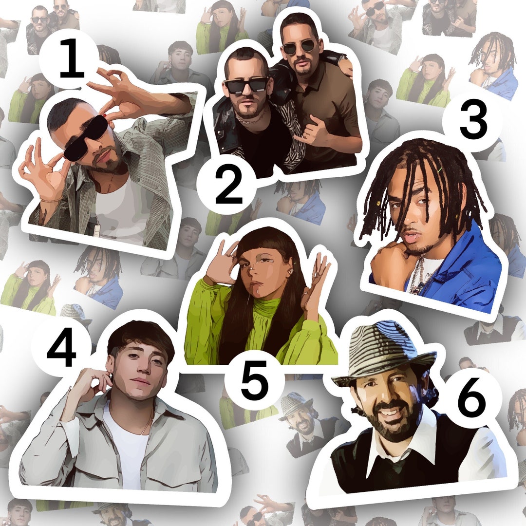 Famous Spanish Speakers/latinos Spanish Musical Artists 3 Die Cut Water ...