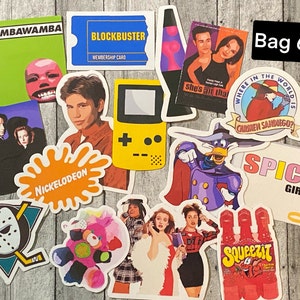 90s Nostalgia Sticker Grab Bag - Die Cut Water Resistant Stickers - Etsy