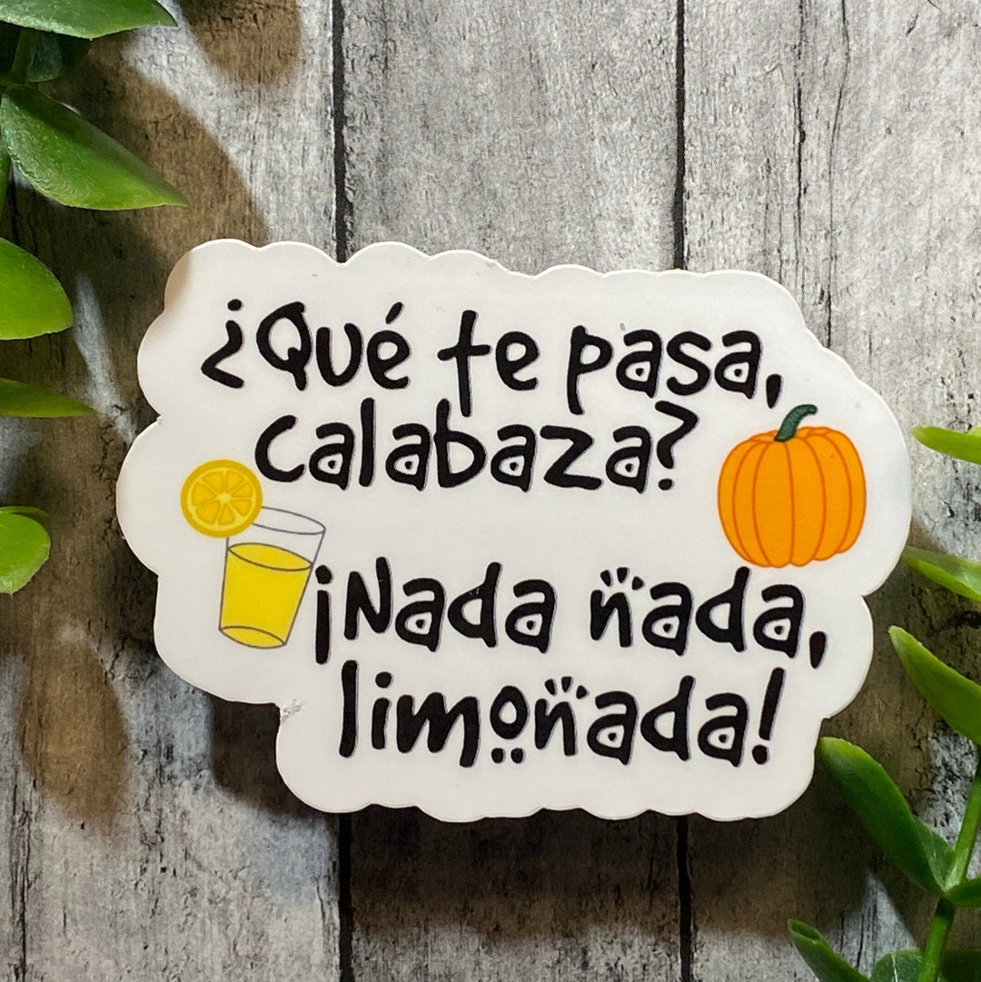 Calabaza/limonada - Funny Die-cut Water Resistant Vinyl Sticker - Etsy