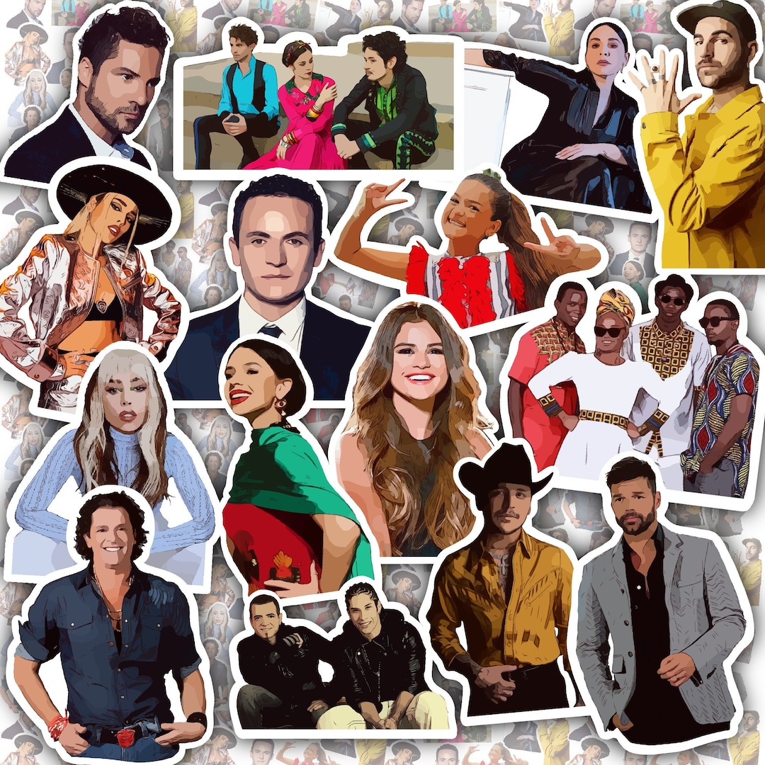 Famous Spanish Speakers/latinos - Die Cut Water Resistant Sticker - Etsy