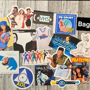 90s Nostalgia Sticker Grab Bag - Die Cut Water Resistant Stickers - Etsy