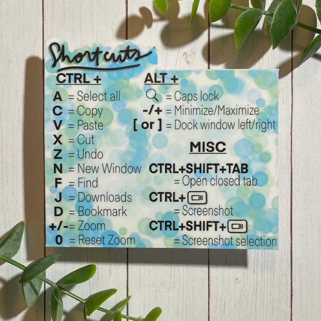 Class Set of 25 Chromebook Shortcuts References for Students - Etsy