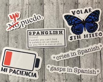 Spanish Vinyl Sticker Pack Spanish Stickers Spanish Teacher Stickers ...