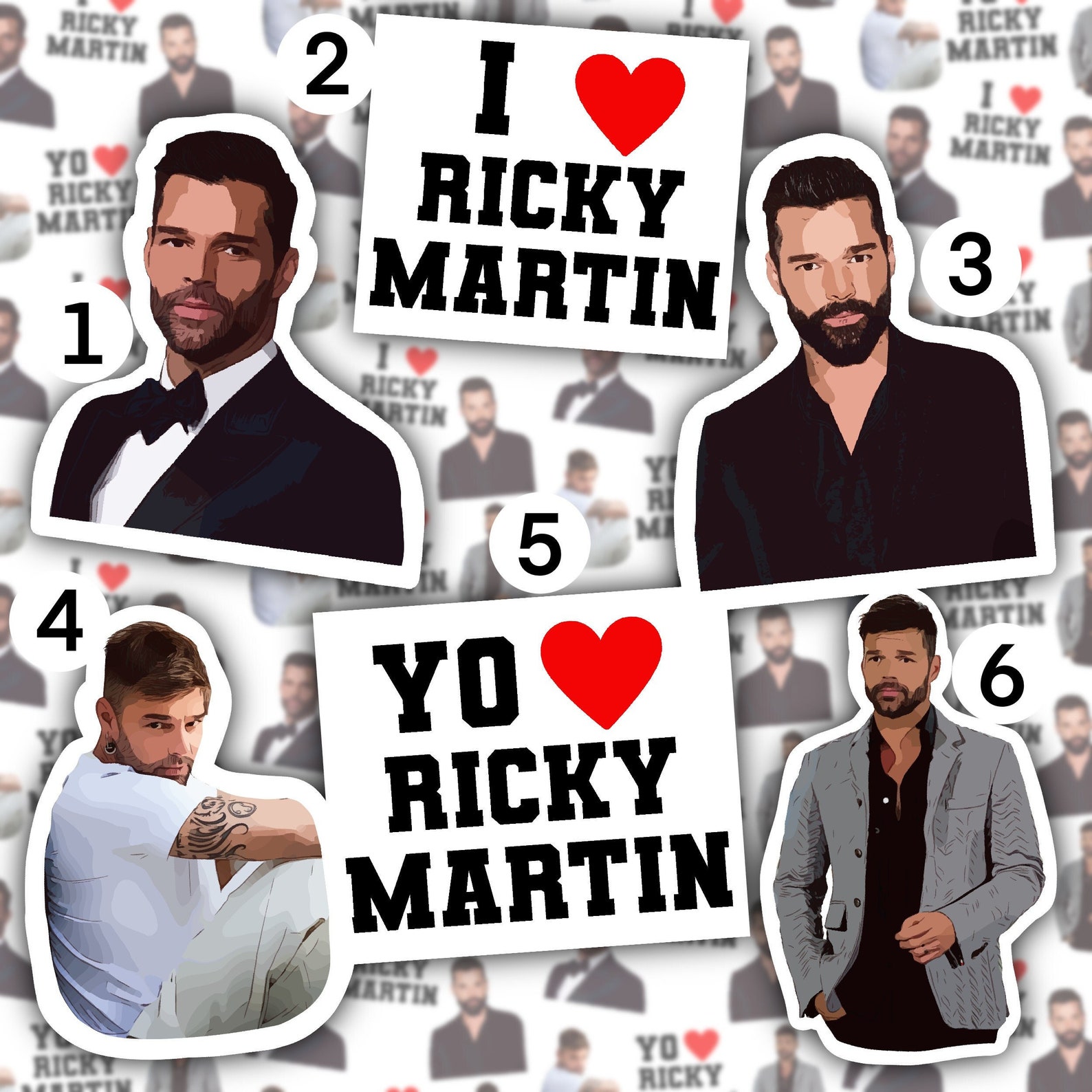 Ricky Martin- Die Cut Water Resistant Sticker - Etsy