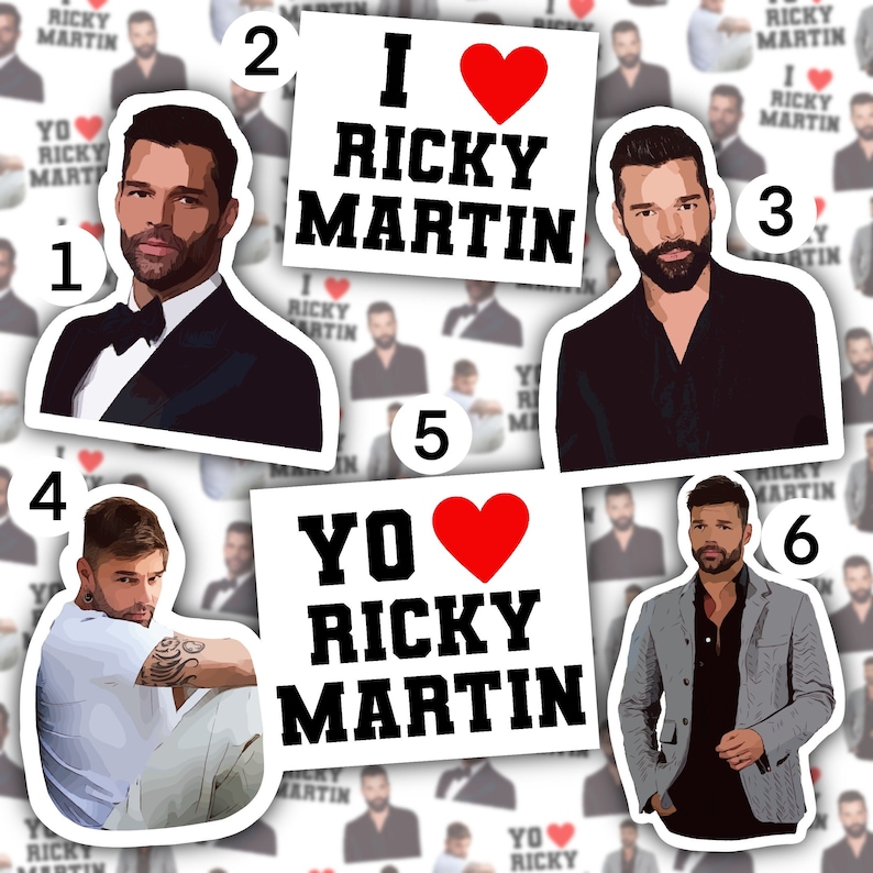 Ricky Martin- Die Cut Water Resistant Sticker - Etsy