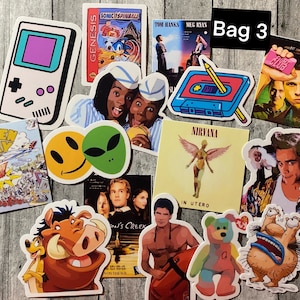 90s Nostalgia Sticker Grab Bag - Die Cut Water Resistant Stickers - Etsy