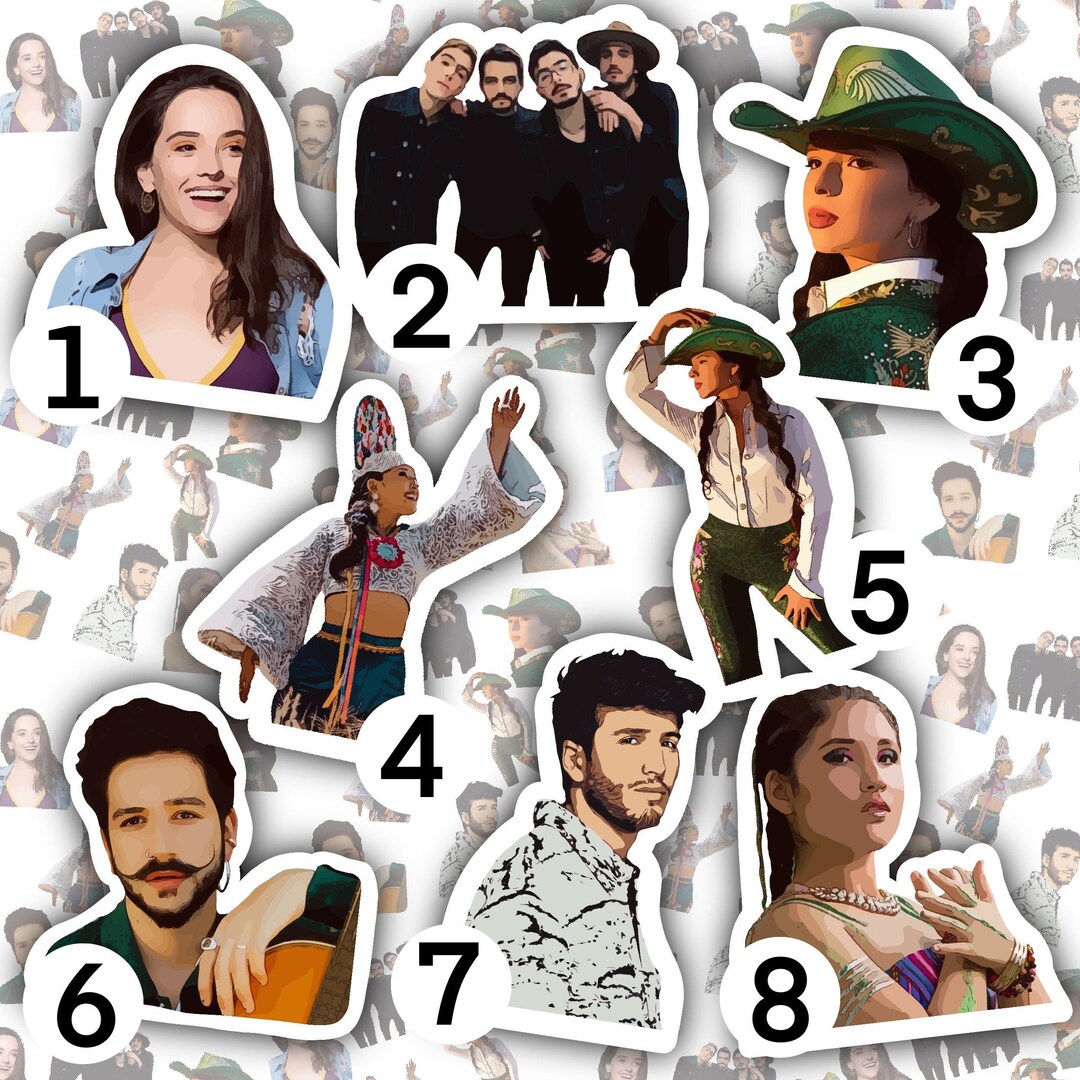 Famous Spanish Speakers/latinos Spanish Musical Artists - 3” Die Cut ...