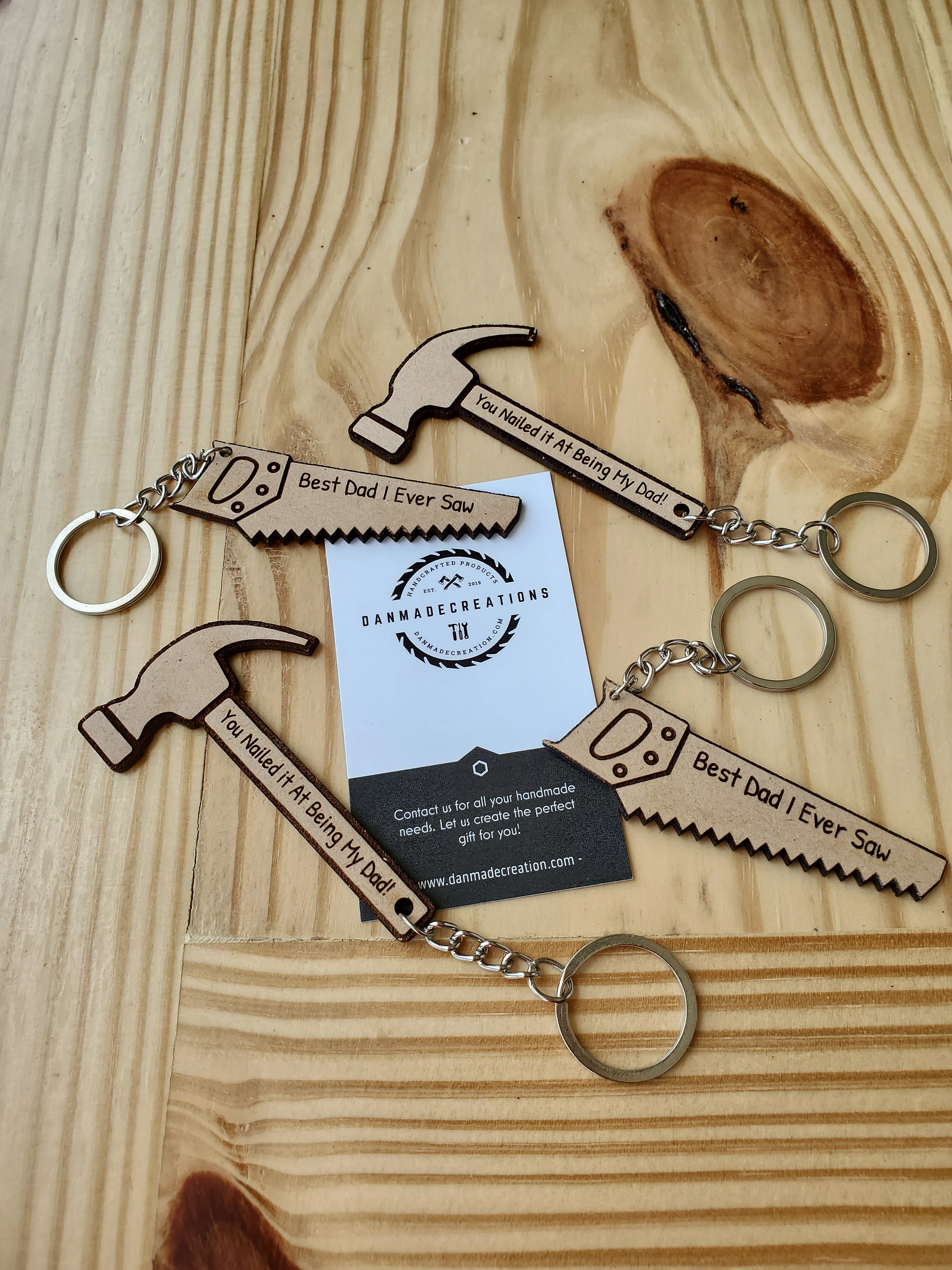 Fathers Day Keychains for Dad - Etsy