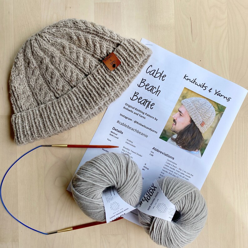 Cable Beach Beanie - Pattern - Etsy