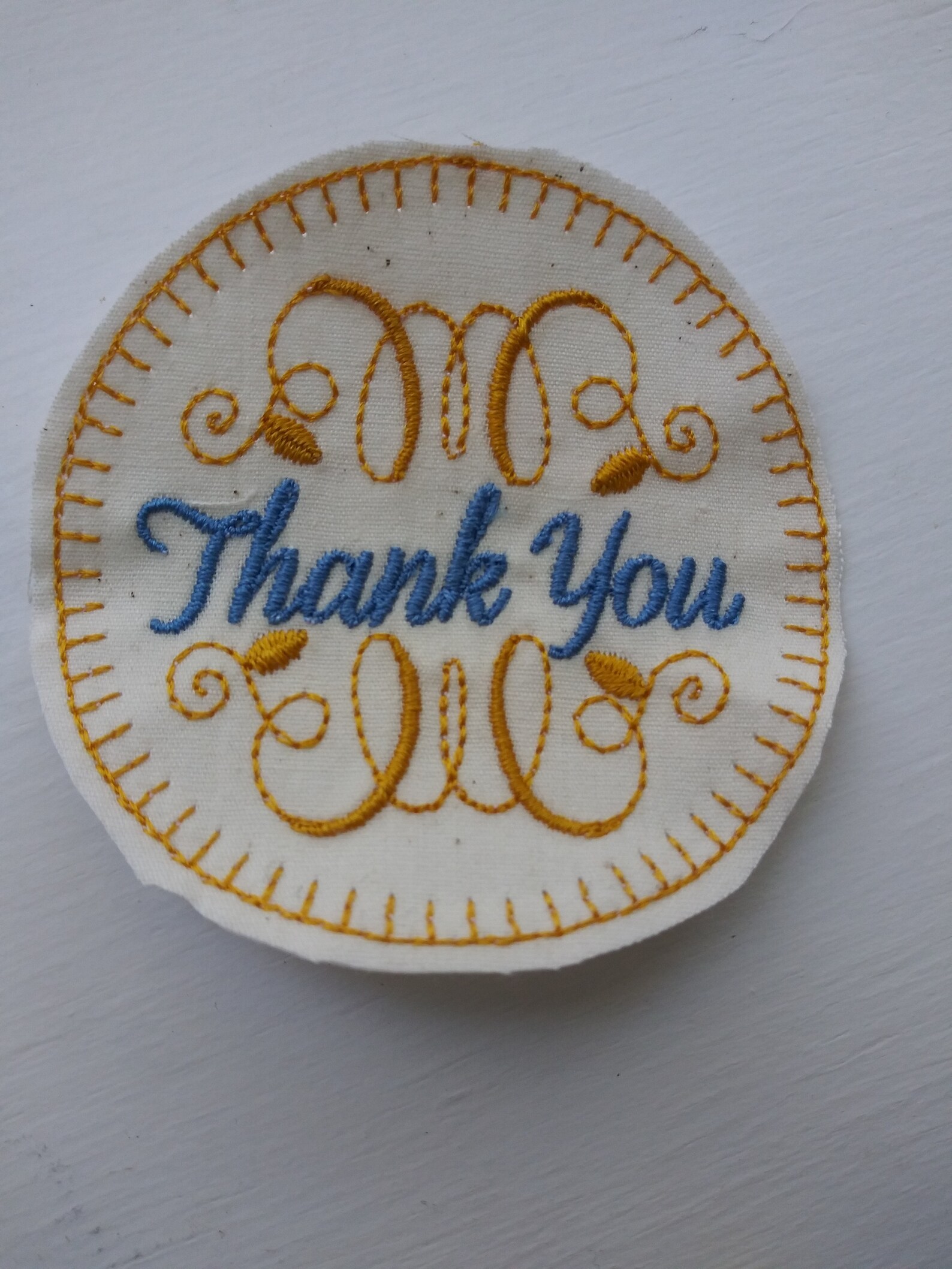 Mason Jar Covers, Thank You Machine Embroidered Mason Jar Lid Cover ...