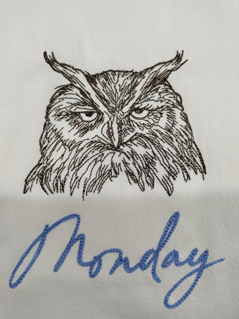 Days of the Week Owl Flour Sack Towels - Etsy