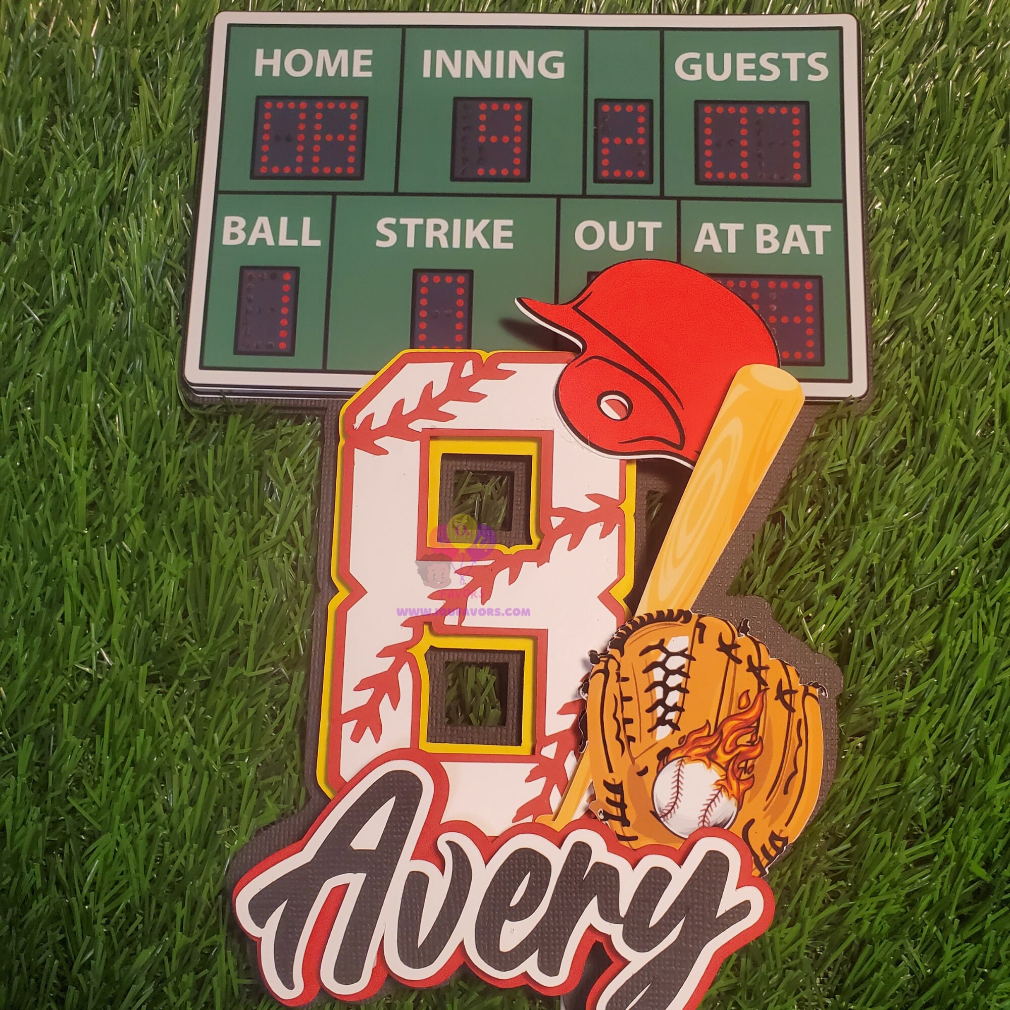 Baseball Scoreboard Cake Topper: Personalized MLB Birthday Party - Etsy
