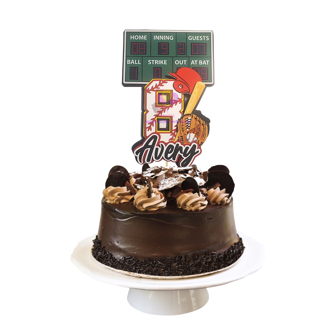 Baseball Scoreboard Cake Topper: Personalized MLB Birthday Party - Etsy