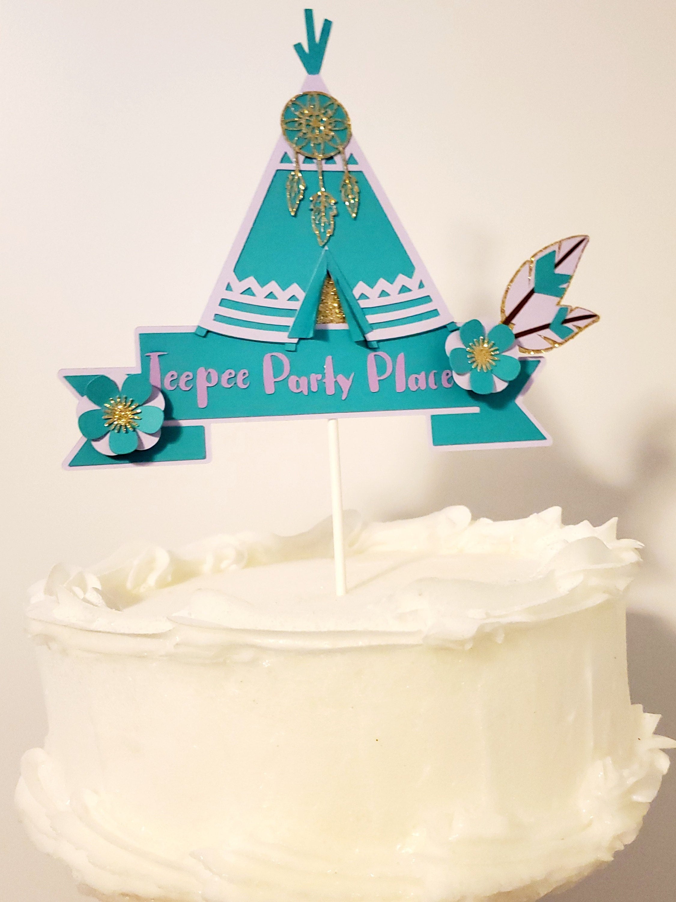 Unique Teepee Themed Cake Topper for Memorable Occasions - Etsy