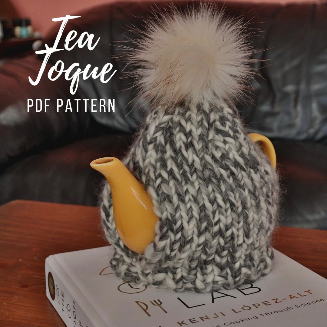 Tea Toque PDF Knitting Pattern | DIY Tea Cozy Instructions | Super Bulky Light Bulky Included - Etsy