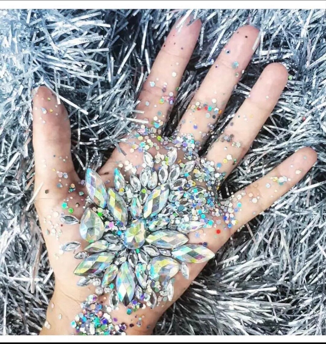 Rave Gems Holographic Rave Body Jewel Sticker Rave Gem Face/body Jewel ...