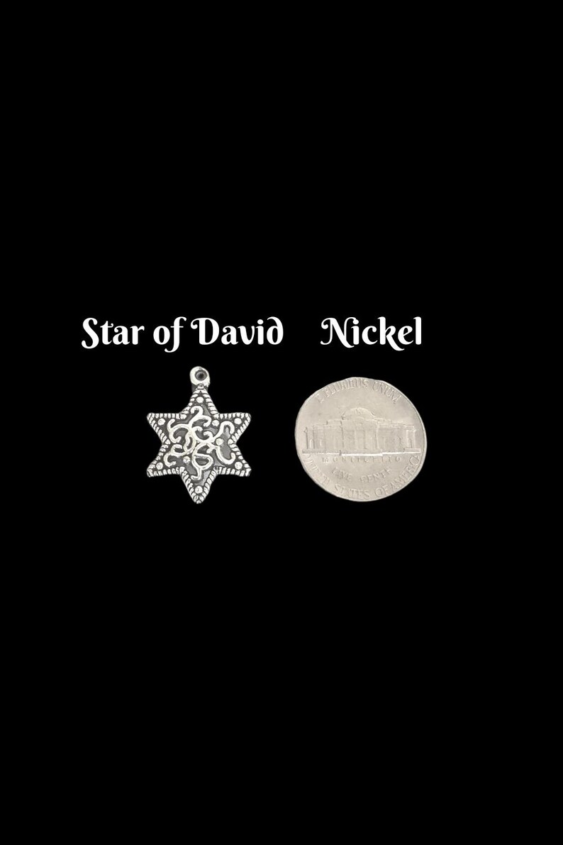 Handmade Star of David Necklace, Sterling Silver Chain, Blue Accent - Etsy