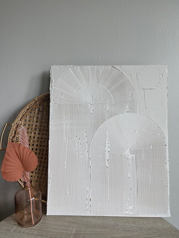 Plaster on Canvas Double Rainbow - Etsy