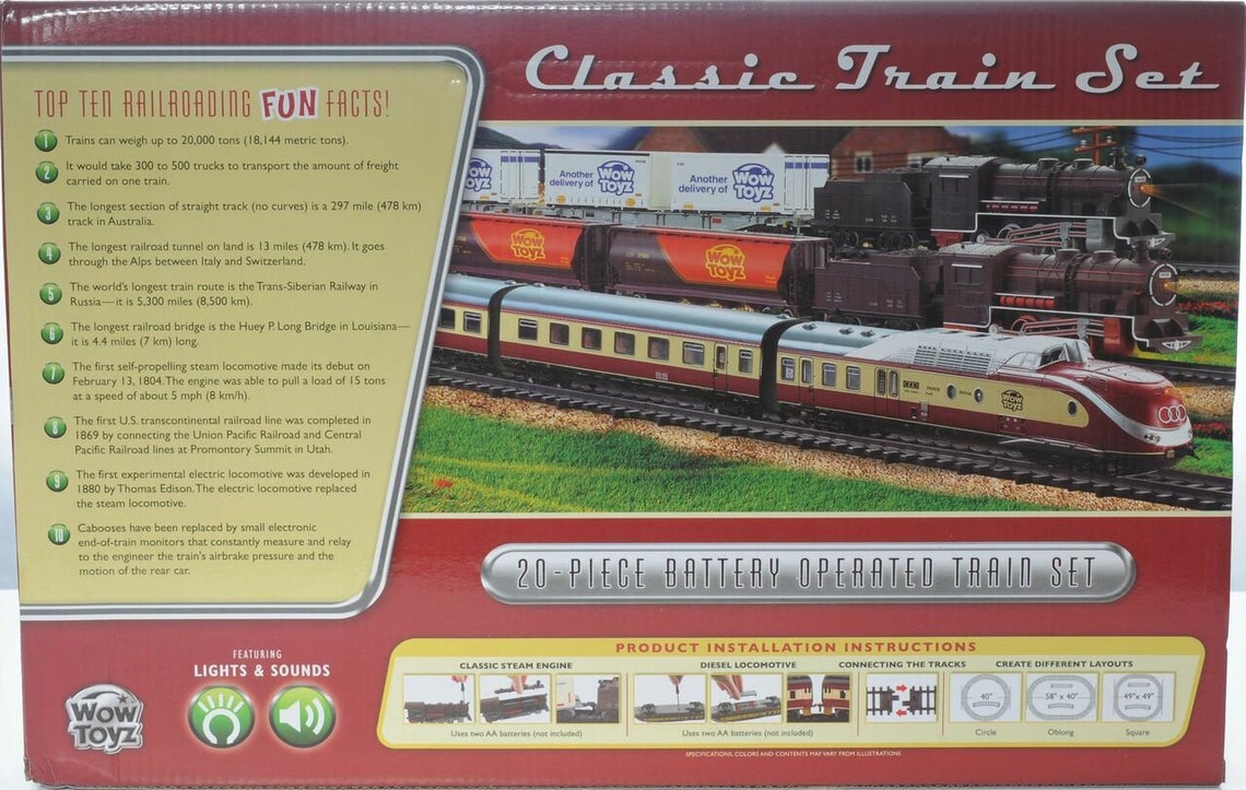 Deluxe Classic Train Set 20pcs. 1 Set Only - Etsy