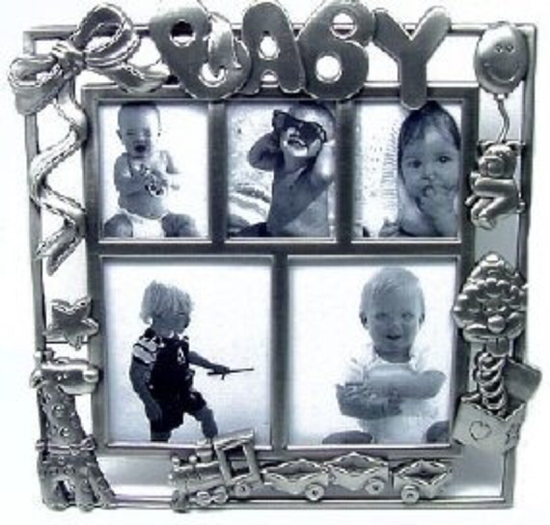 Pewter Baby Train Photo Frame - Etsy