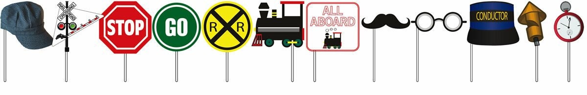 Railroad Crossing Trainparty Photo Props - Etsy Israel