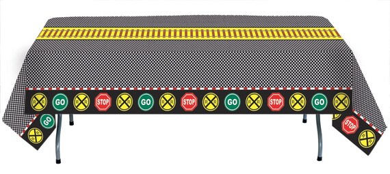 Railroad Crossing Train Party Table Cover - Etsy