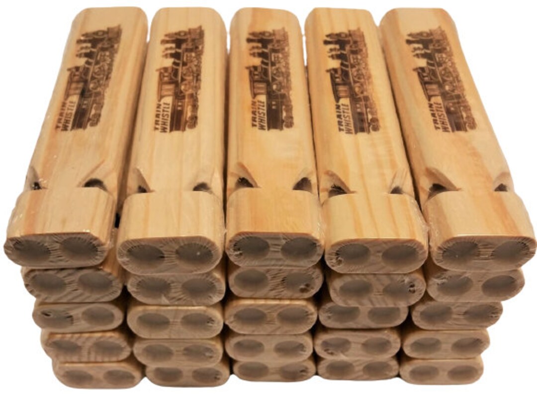 2-tone Wooden Train Whistle bulk Pack of 25 - Etsy