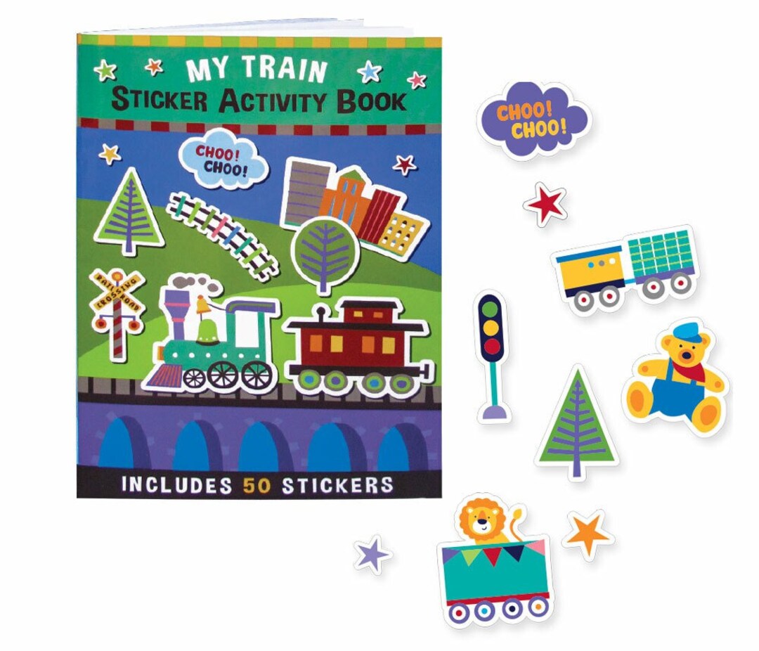 My Train Sticker Activity Book 50 Stickers - Etsy
