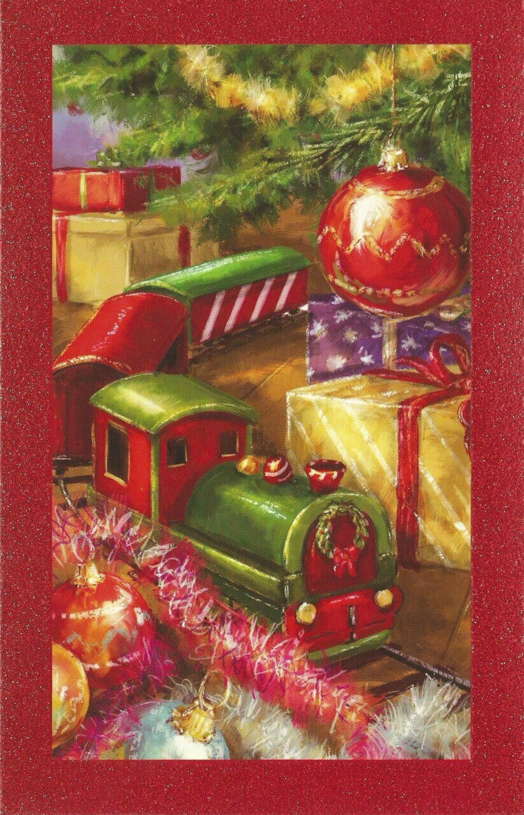 Train Theme Holiday Greeting Card - Etsy