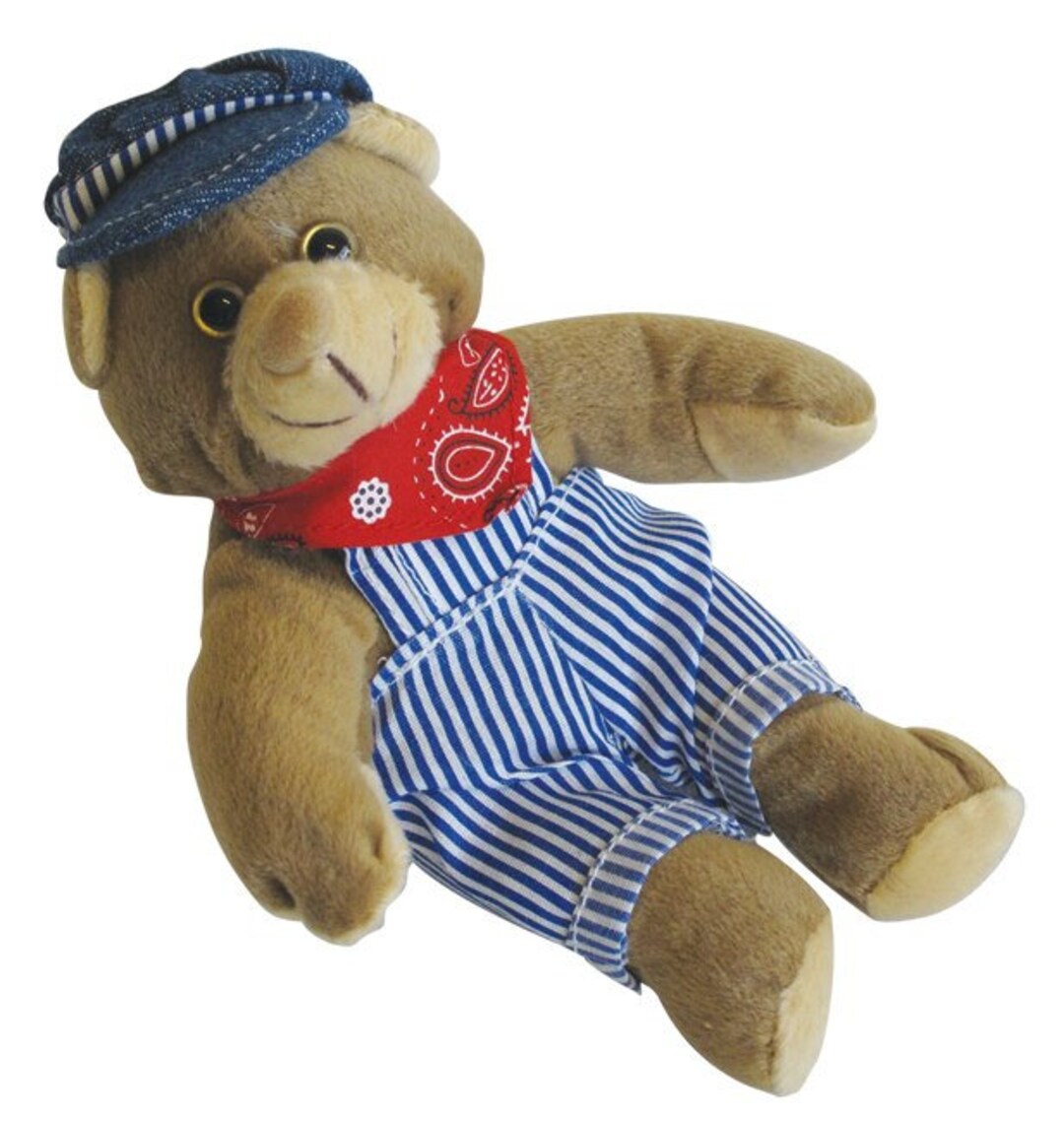 Railroad Engineer Beanie Bear - Etsy