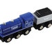 Li'l Chugs Wooden Trains Steam Locomotive and Coal Tender Blue - Etsy