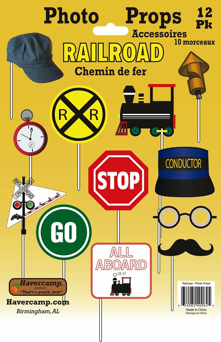 Railroad Crossing Trainparty Photo Props - Etsy Israel