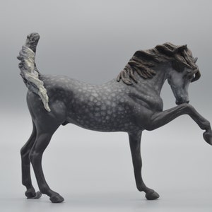 Wia Arabian Model Horse - Dark Dapple Grey // OOAK, Handpainted Custom ...