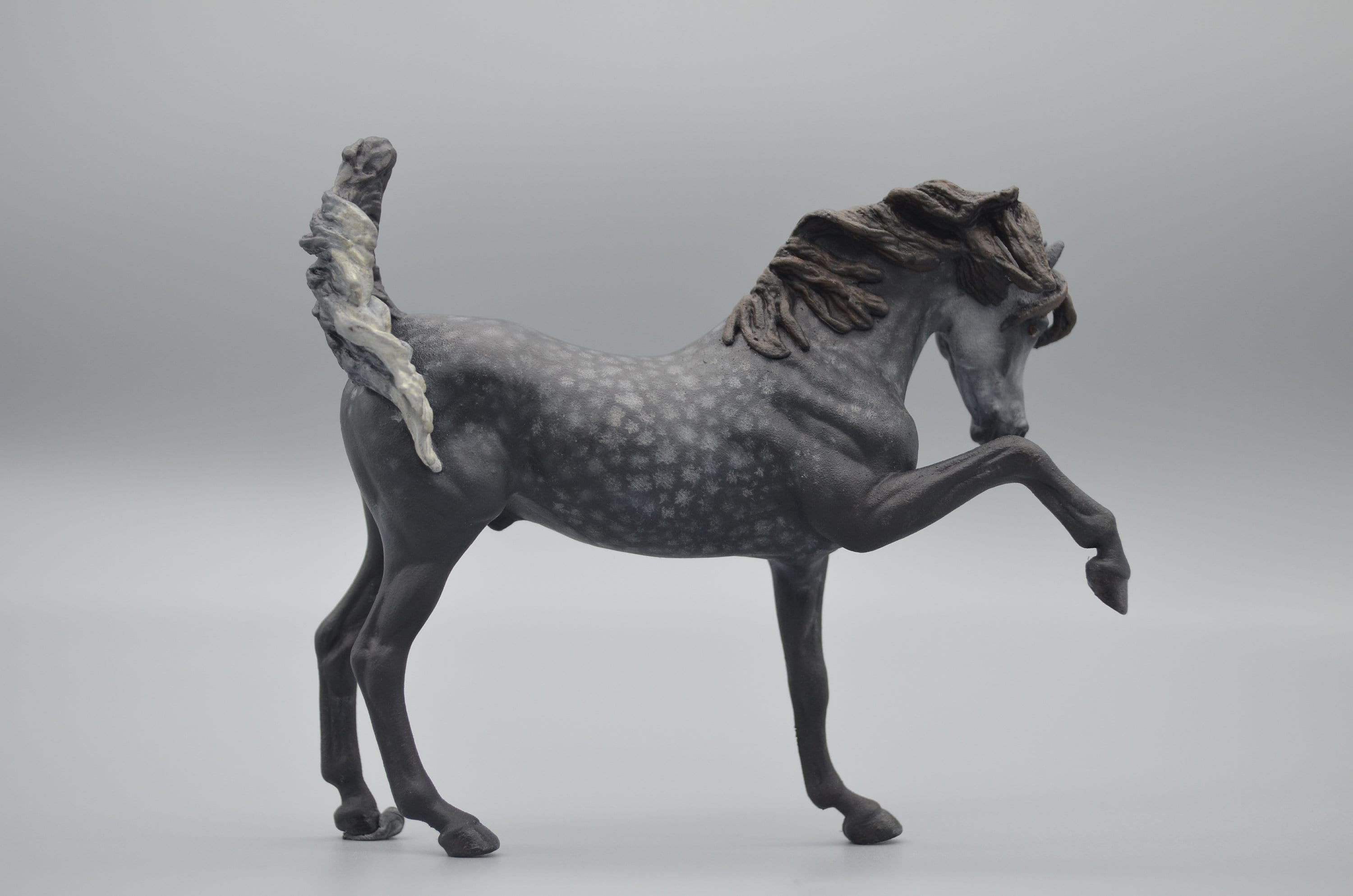 Wia Arabian Model Horse Dark Dapple Grey // OOAK, Handpainted Custom ...