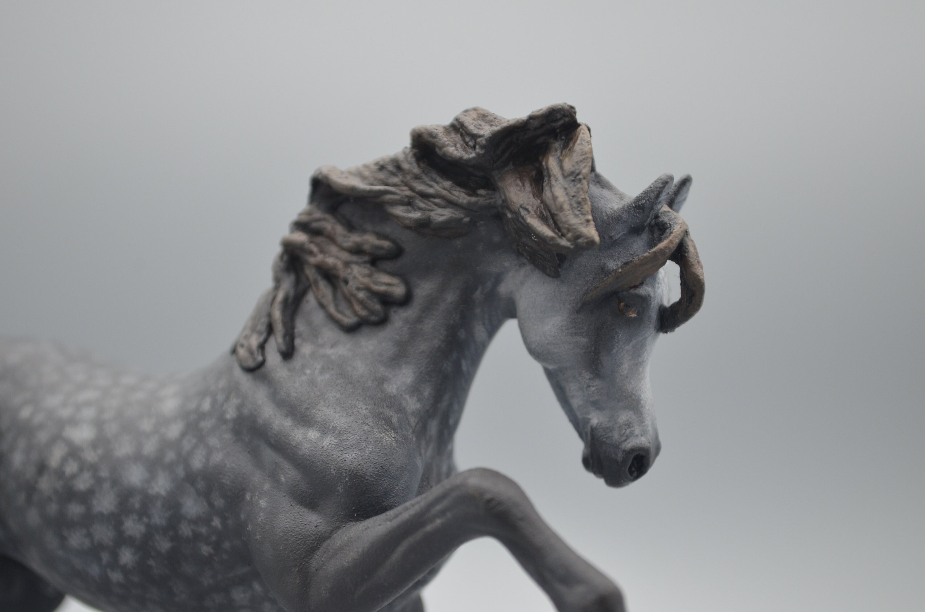 Wia Arabian Model Horse Dark Dapple Grey // OOAK, Handpainted Custom ...