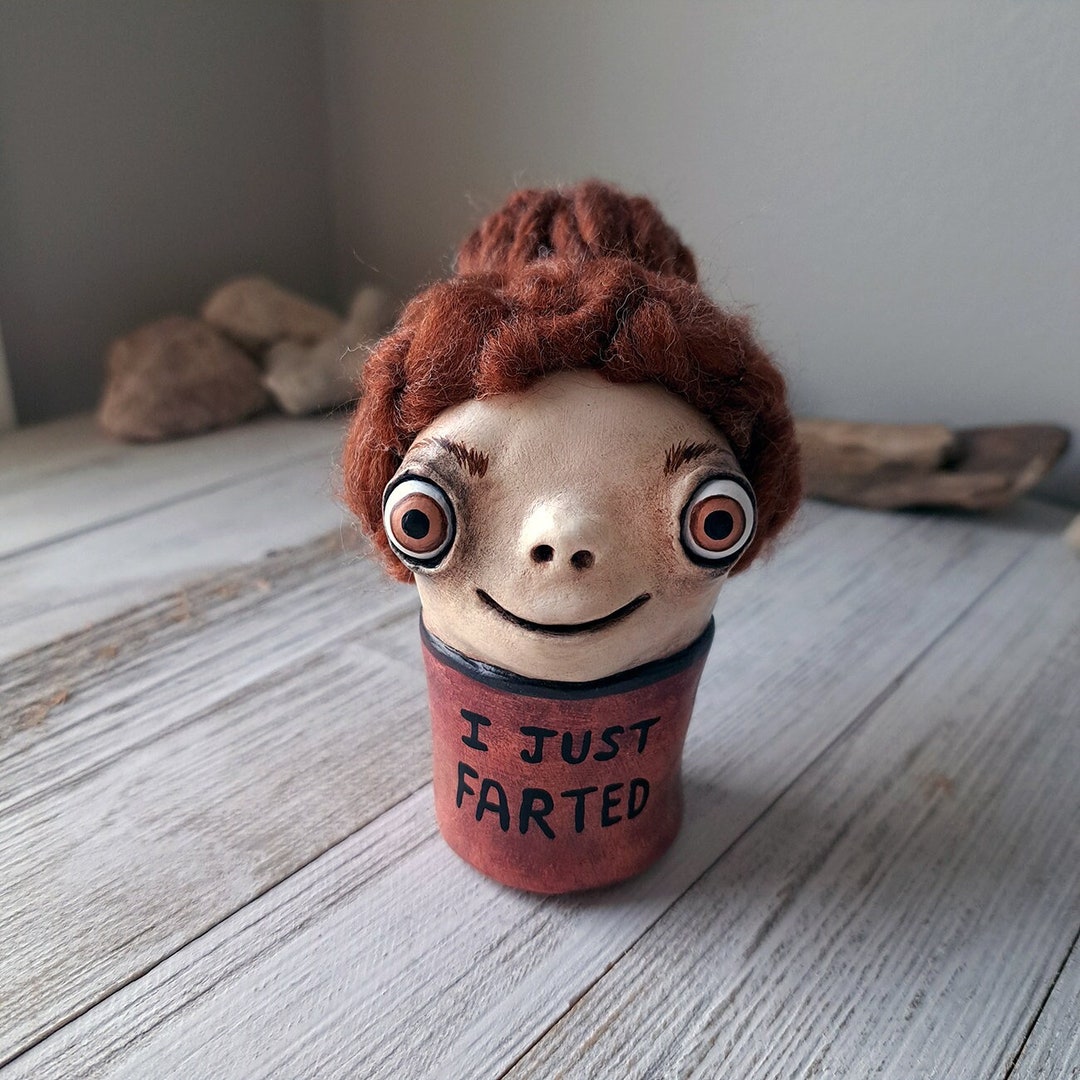 Funny Bust Sculpture, Original Folk Art Decoration, Ooak Paperclay ...