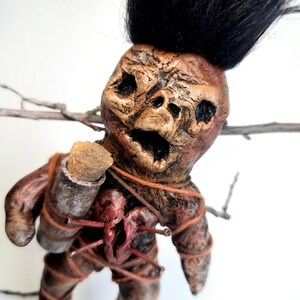Creepy Voodoo Doll Art, Pagan Hoodoo Poppet, Witchy Protection Gift ...