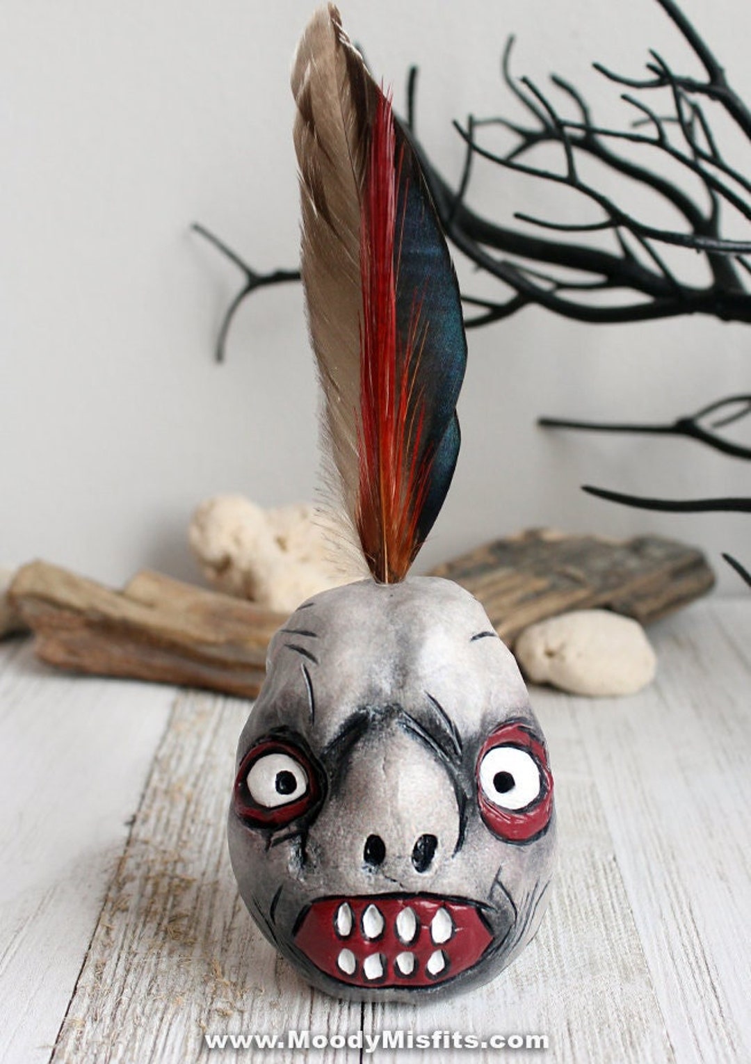 Creepy Horror Sculpture Gothic Art Figurine, Weird Home Decor Oddities ...