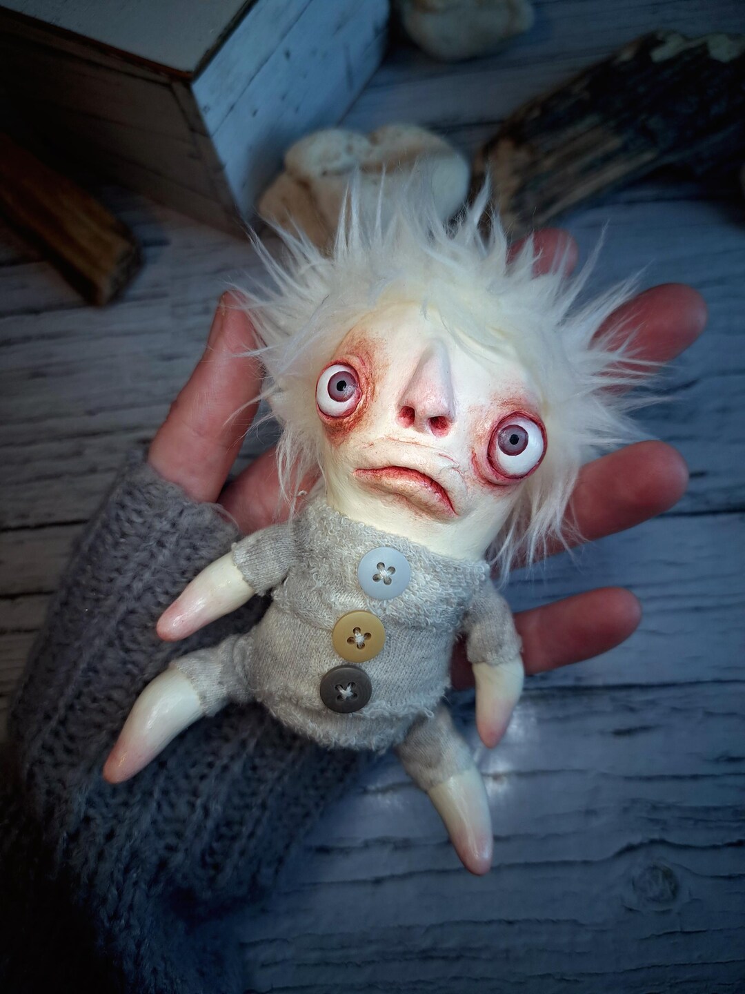 Weird Creepy Sweet Doll, Strange Handmade Figurine, Gothic Oddities ...