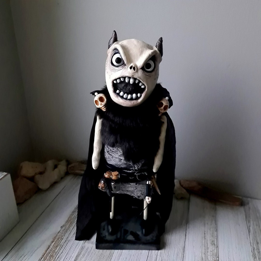 Creepy Halloween Devil Doll, Spooky Creepy Pasta Demon Doll, Ooak ...