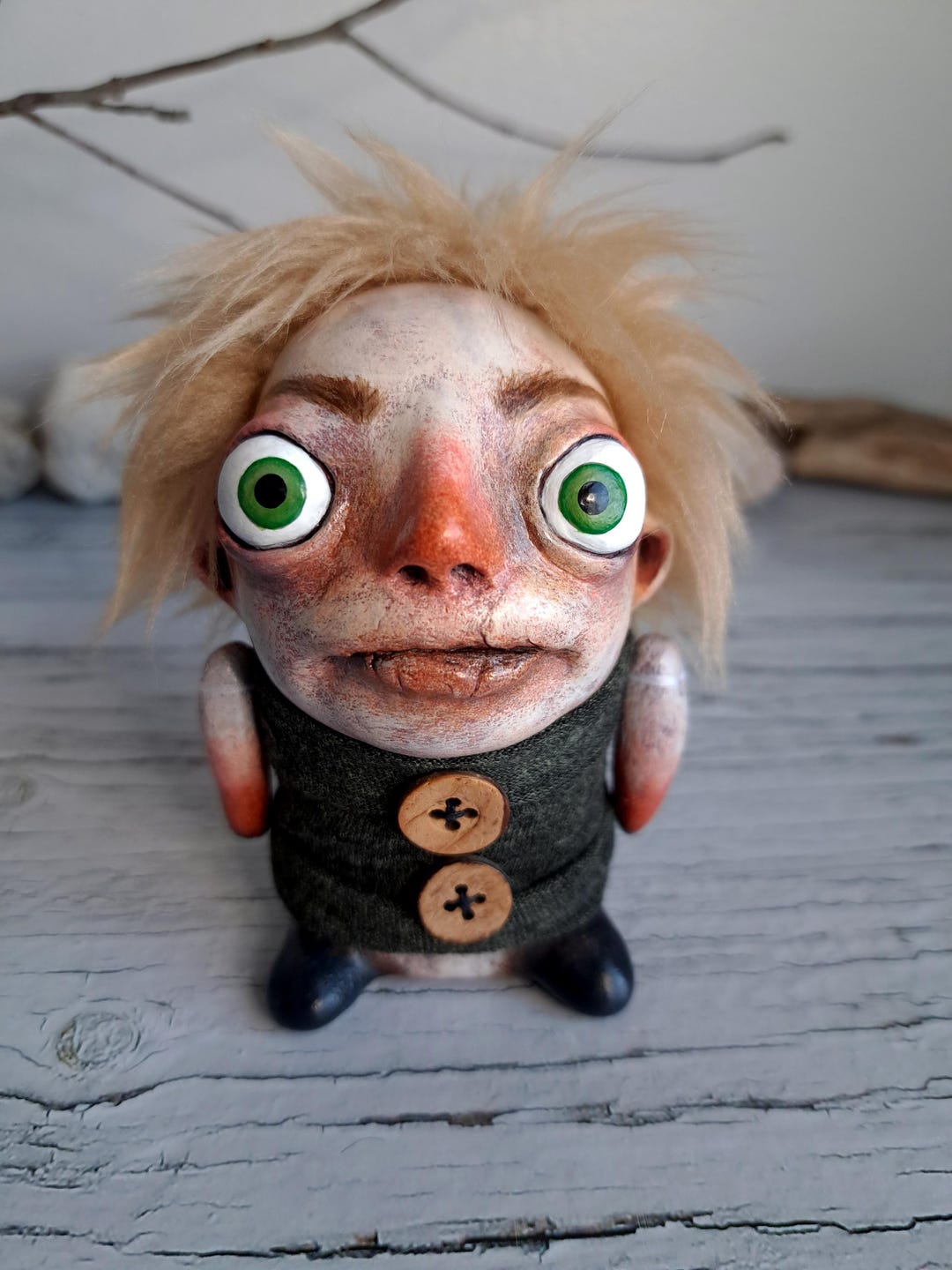 Odd Boy Decorative Sculpture, Weirdcore Fantasy Figurine, Cool Stuff ...
