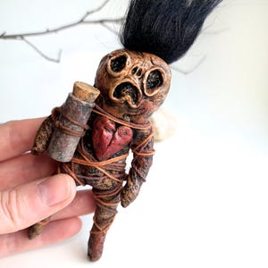 Handmade Voodoo Doll, Witchcraft Art Decor, Gothic Hoodoo Poppet ...