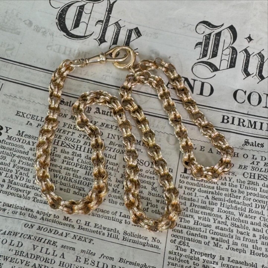 Antique 14k Gold Watch Chain With Antique - Etsy