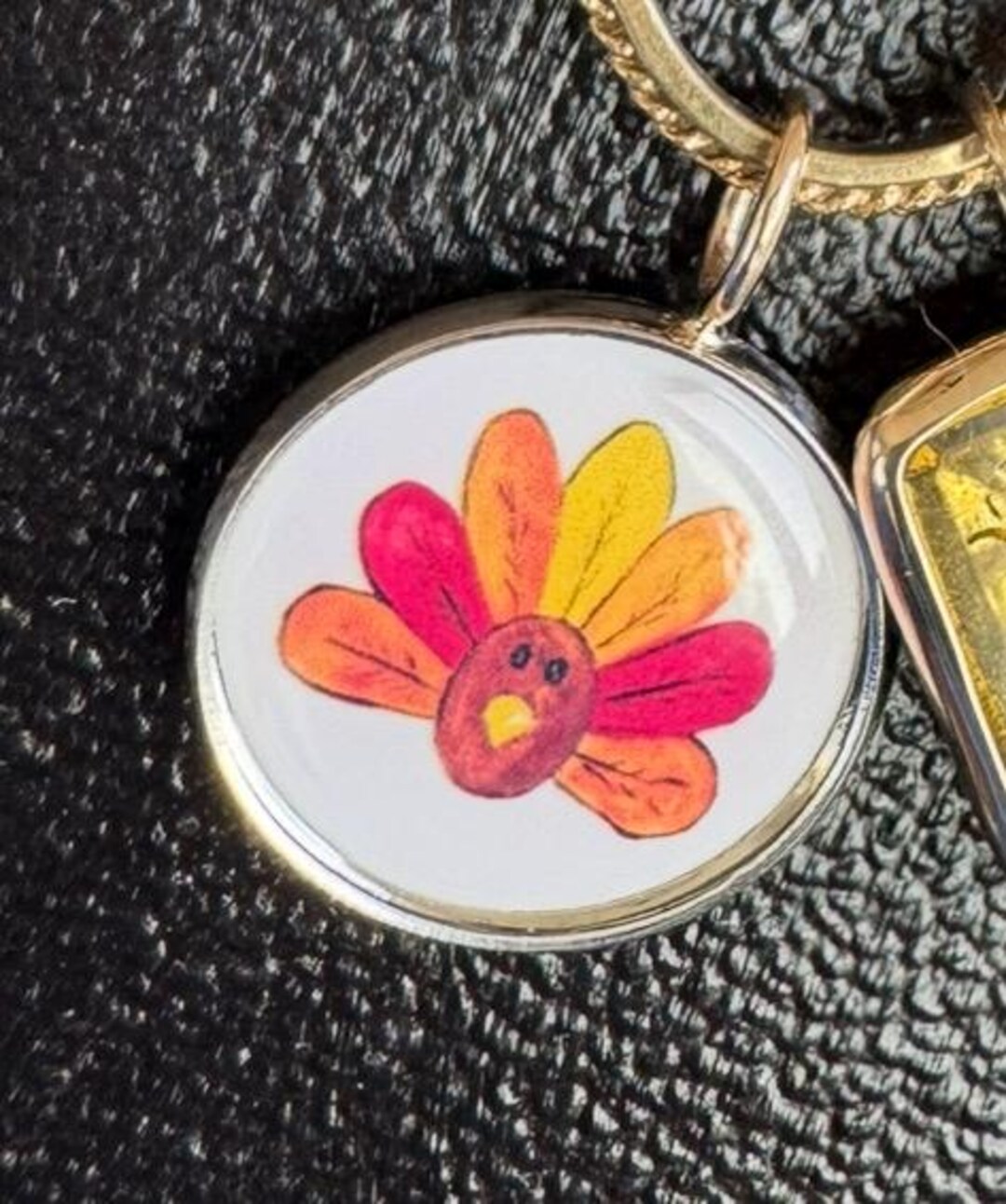 Vintage Sterling Silver and Bubble Glass Happy Turkey Charm - Etsy